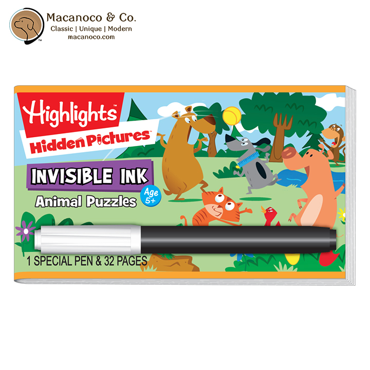 Highlights Hidden Pictures Invisible Ink "Animal Puzzles" Activity Book ...