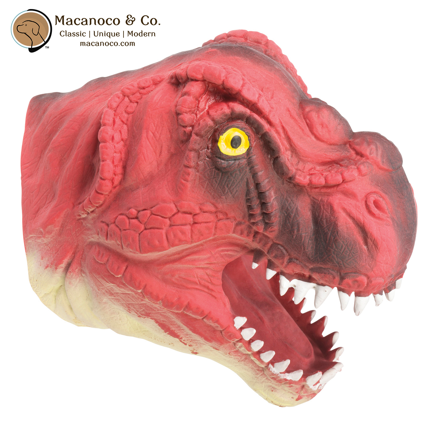 Toysmith Dino Bite! Hand Puppet Toy - Red - Macanoco and Co.
