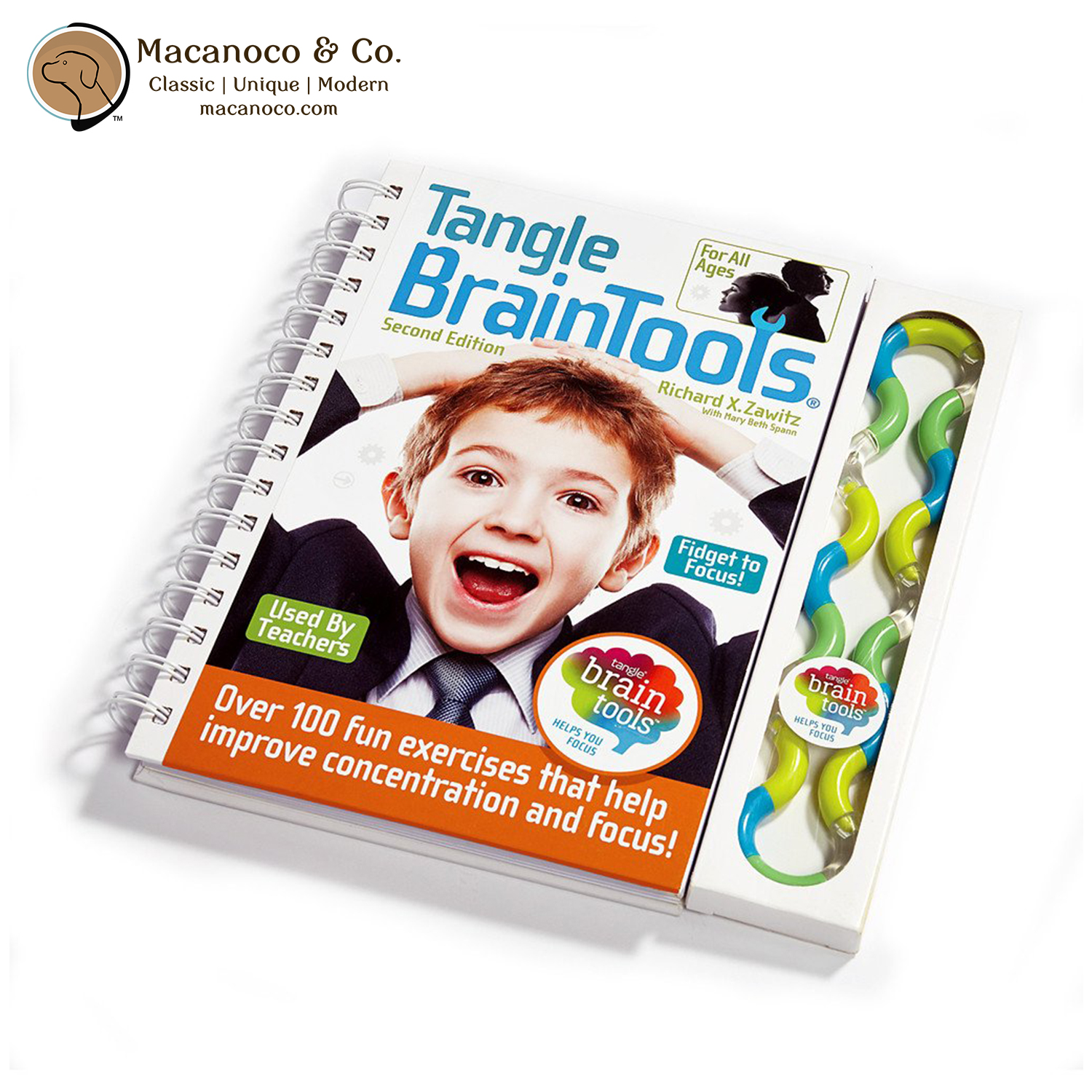 Tangle BrainTools Hardcover Book and Puzzle Toy - Macanoco and Co.