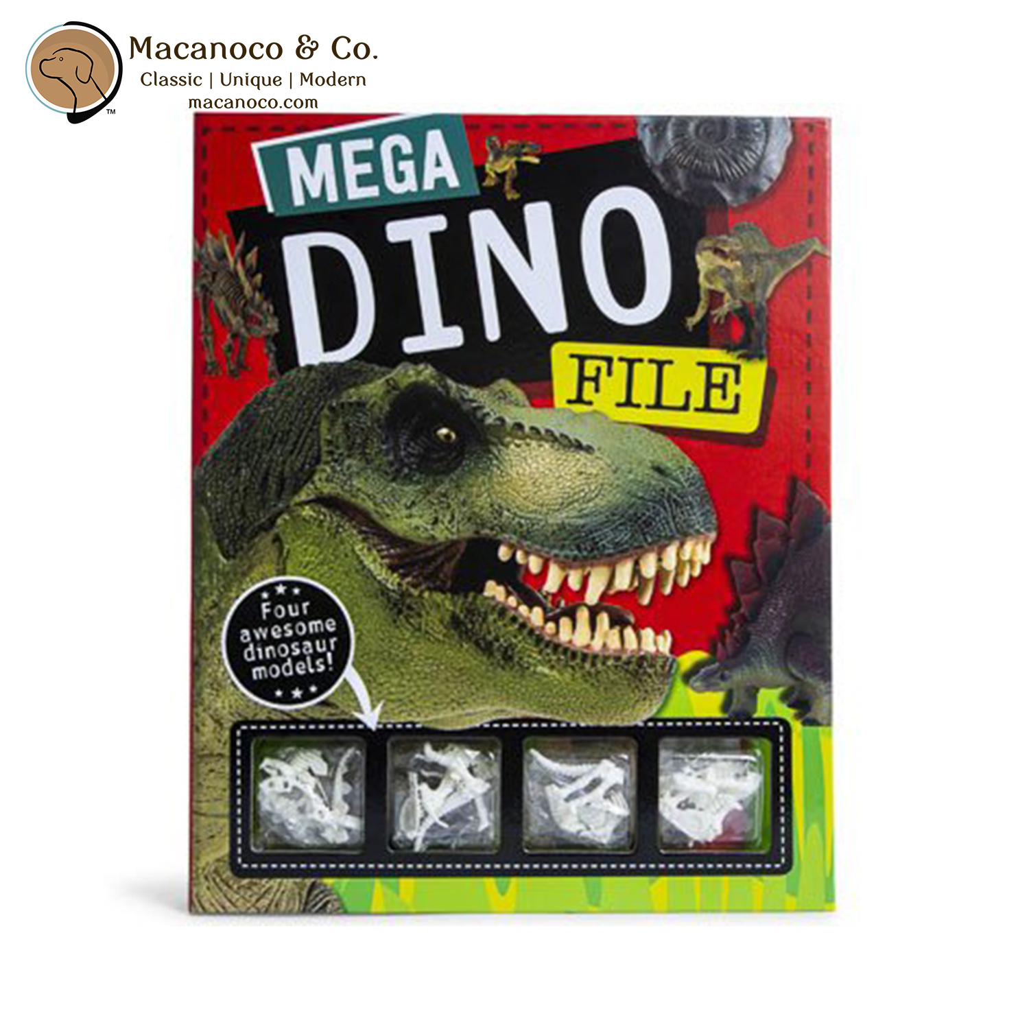 Make Believe Ideas Mega Dino File Hardcover Book - Macanoco and Co.