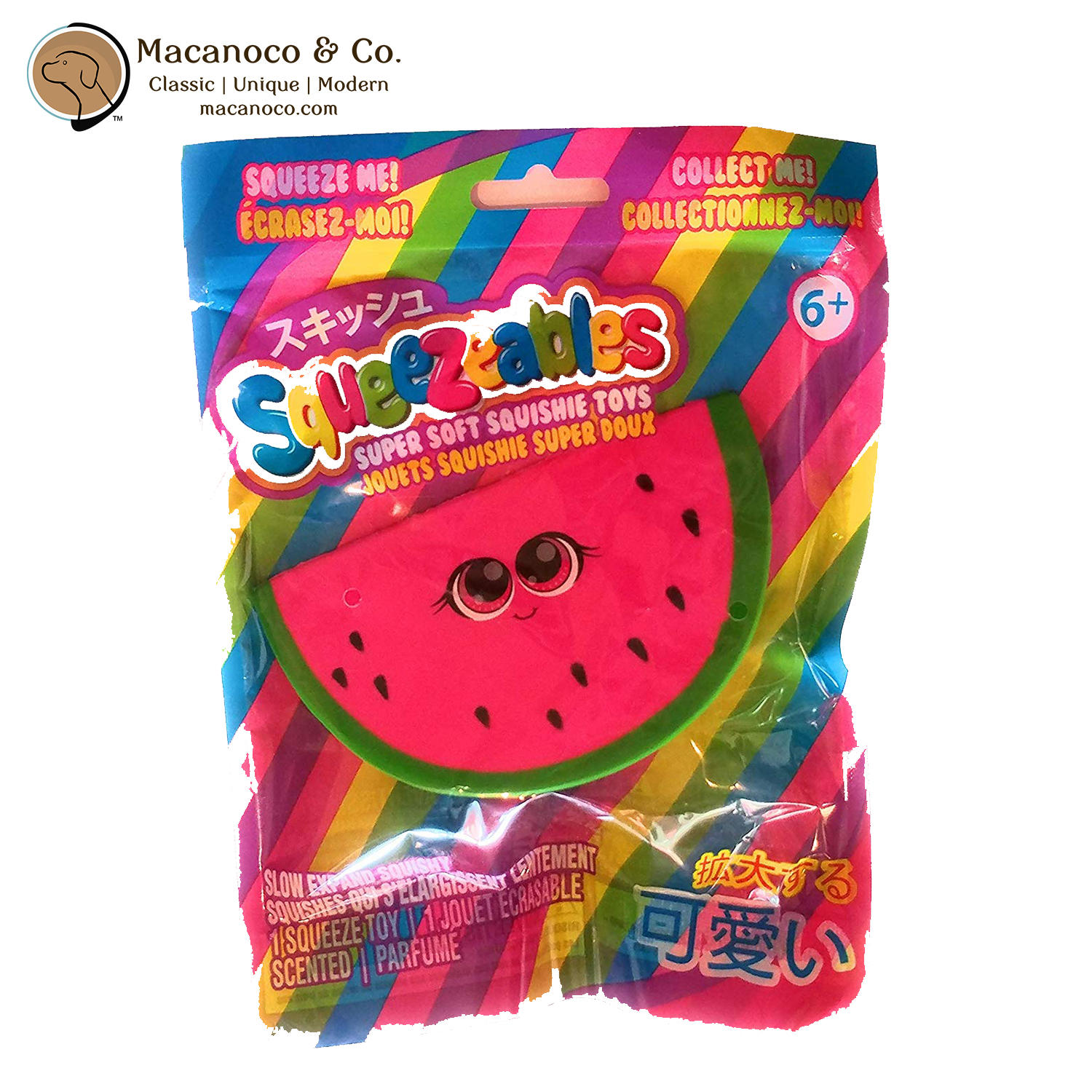 Squeezeables Squish Toy - Watermelon - Macanoco and Co.