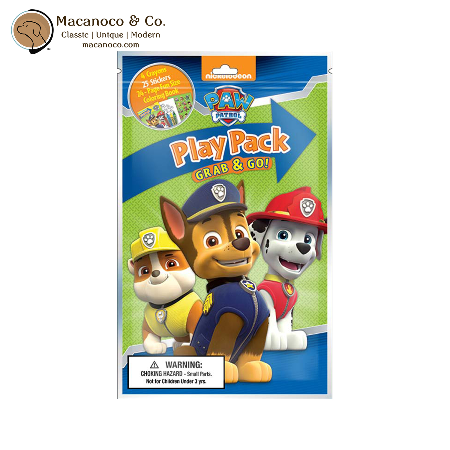 Paw Patrol Play Pack Grab and Go Activity Kit - Macanoco and Co.