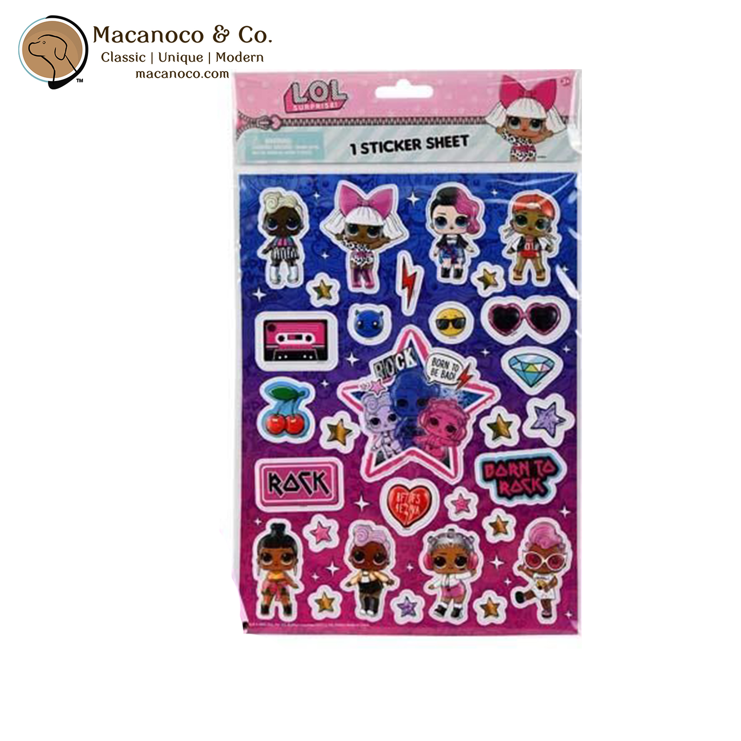 L.O.L. Surprise! 3-D Puffy Sticker Sheet - Macanoco and Co.