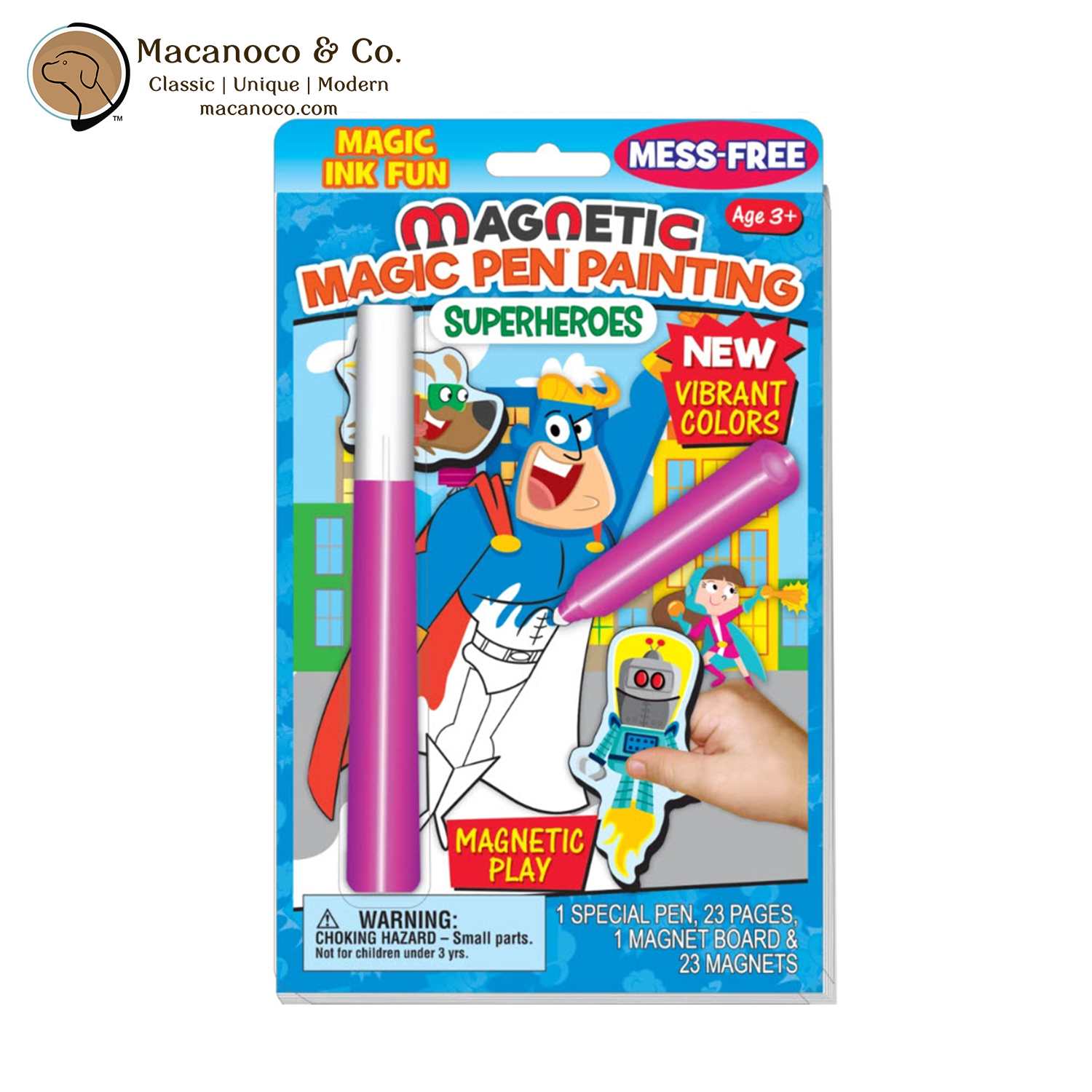 Lee Publications Superheroes Magnetic Magic Pen Painting Activity Kit ...