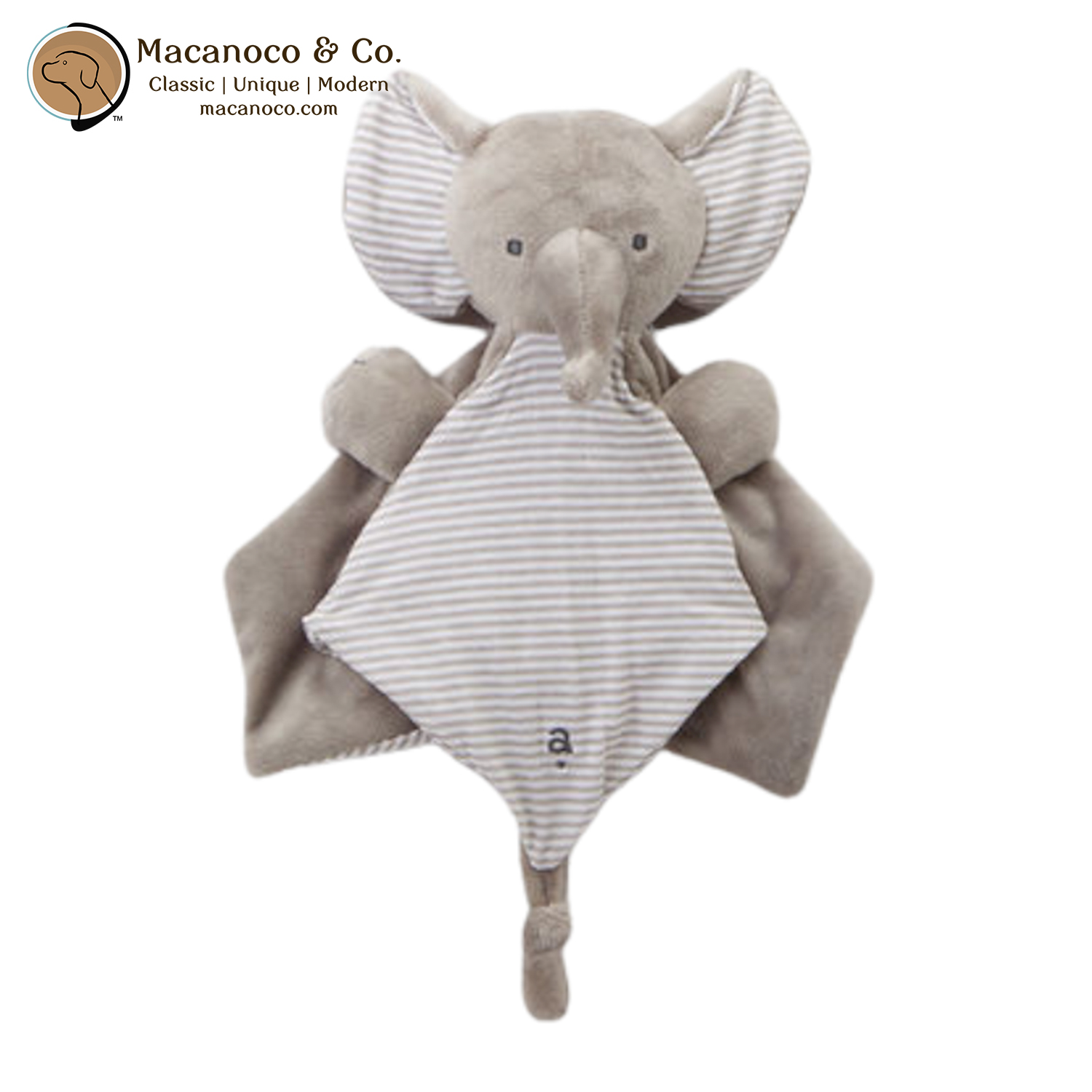 Absorba Doudou Lange Elephant Grey Plush Toy Macanoco And Co
