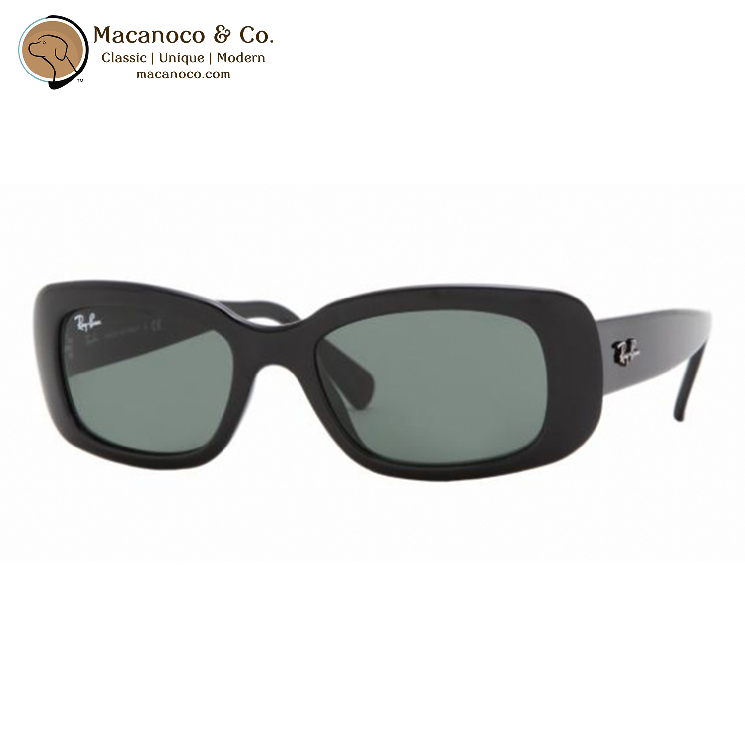 Ray-Ban Rectangular Sunglasses - Black - Macanoco and Co.