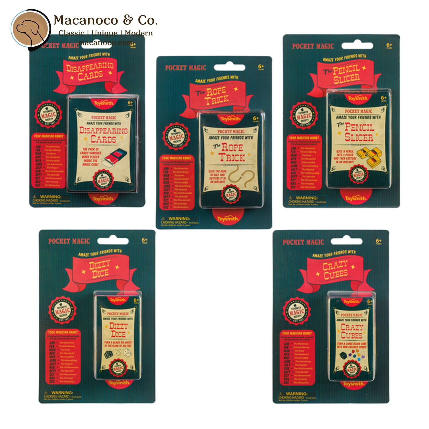 Toysmith Pocket Magic Assortment - Macanoco and Co.