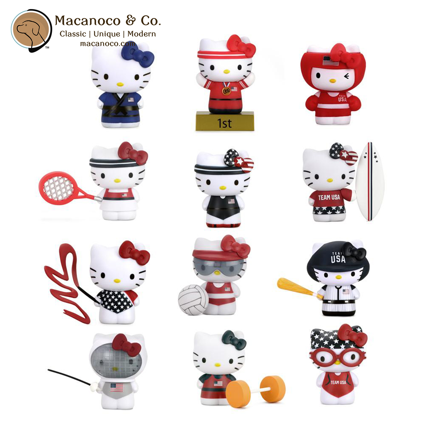 Kidrobot Hello Kitty X Team US Mini Figures - Macanoco and Co.