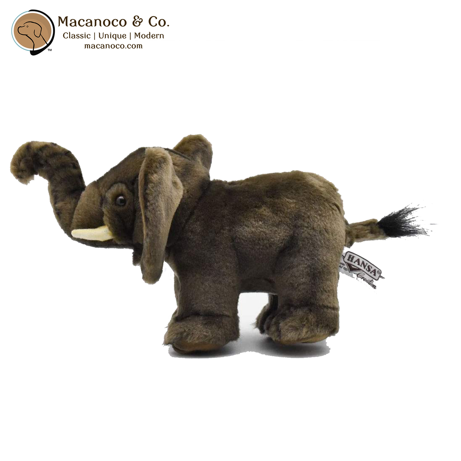 Hansa Baby Elephant 9-inches Plush Toy - Macanoco and Co.