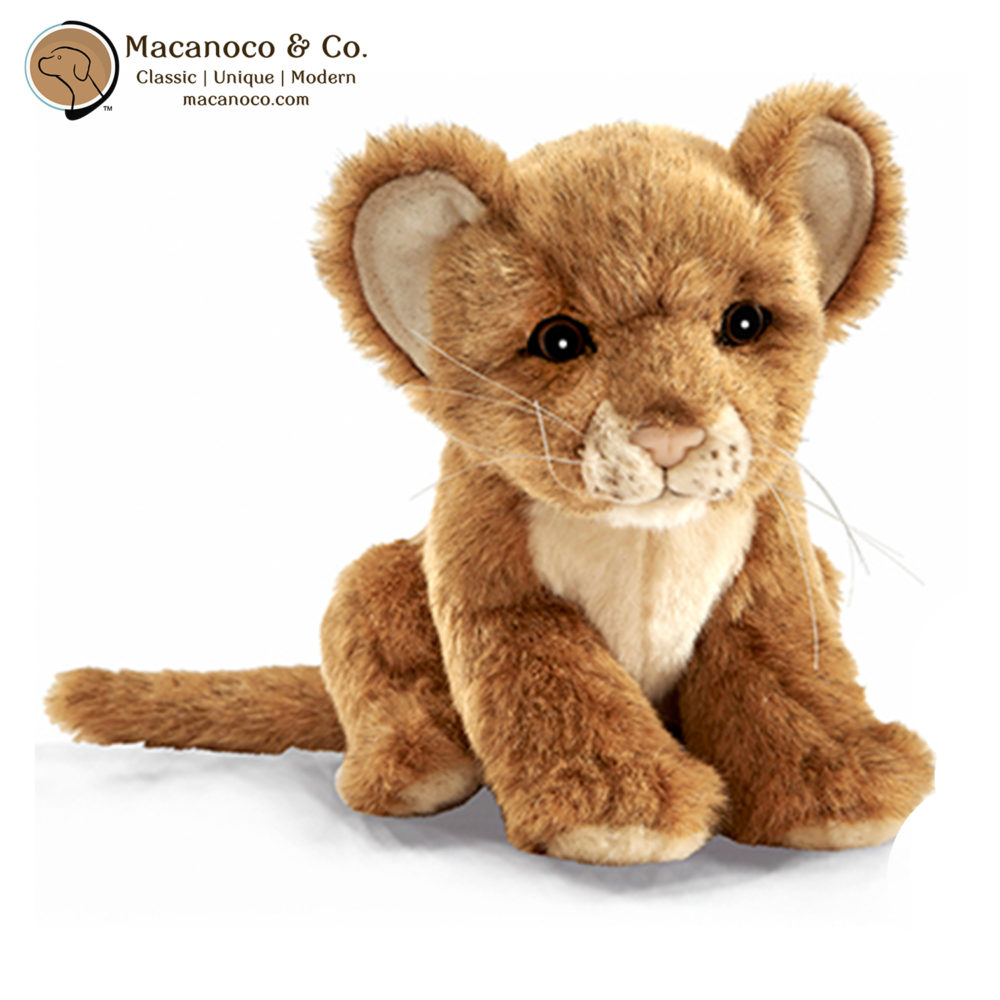 Hansa Lion Cub Brown 6.5-inches Plush Toy - Macanoco and Co.