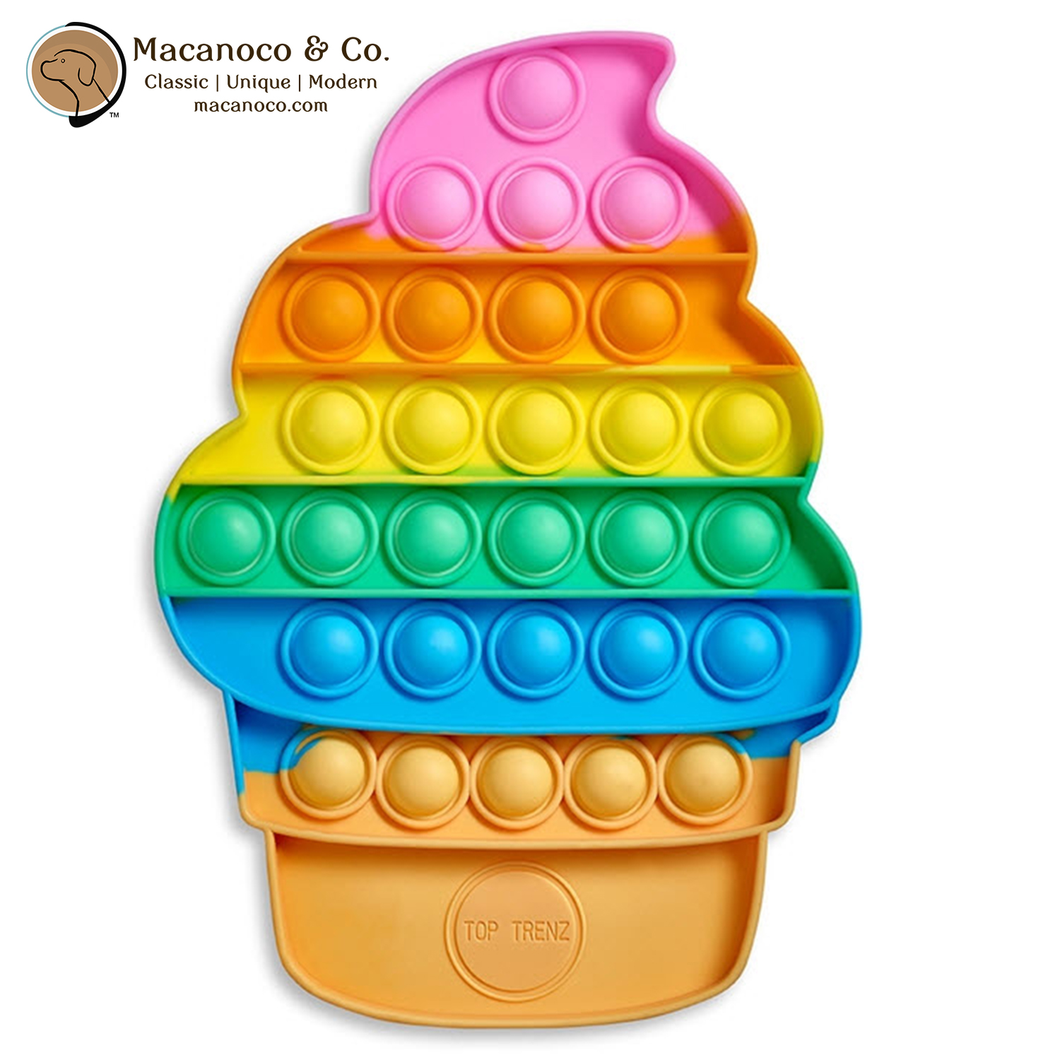 Top Trenz OMG! Pop Fidgety Ice Cream Cone Toy - Macanoco and Co.