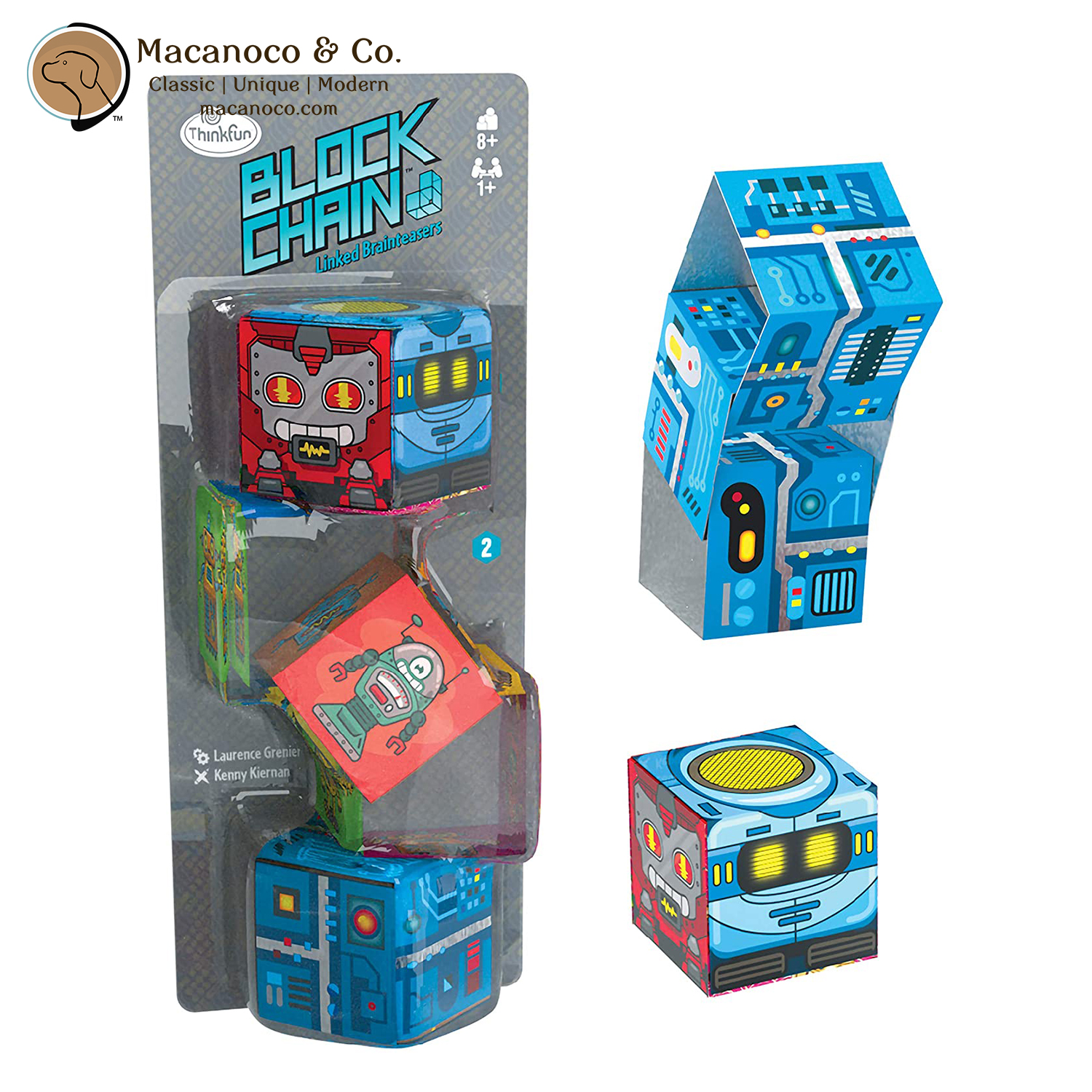 ThinkFun Blockchain (Robots) Logic Game - Macanoco and Co.