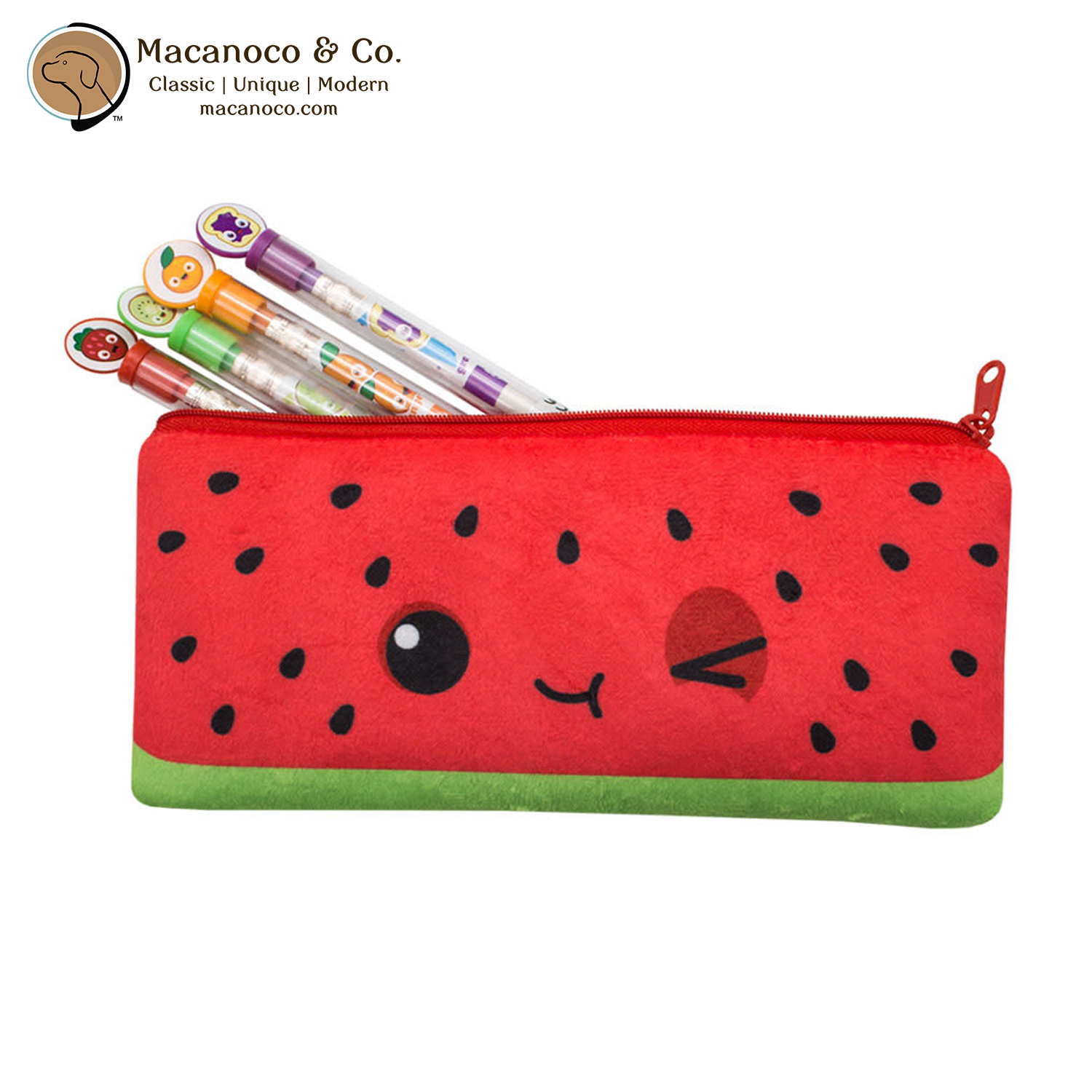 Scentco Cute Fruities Watermelon Scented Pencil Pouch - Macanoco and Co.