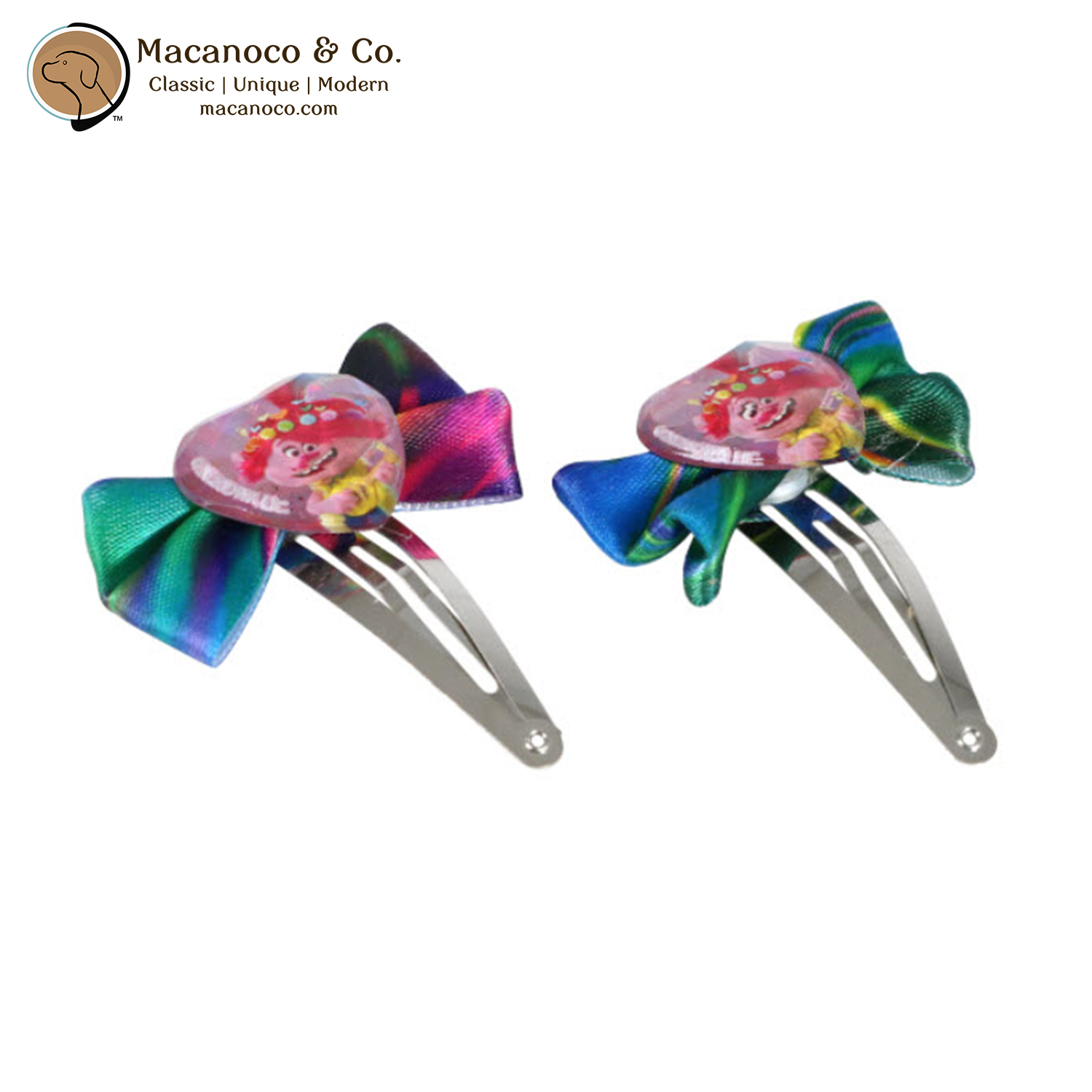 Trolls World Tour Barrettes Hair Clips - Macanoco and Co.