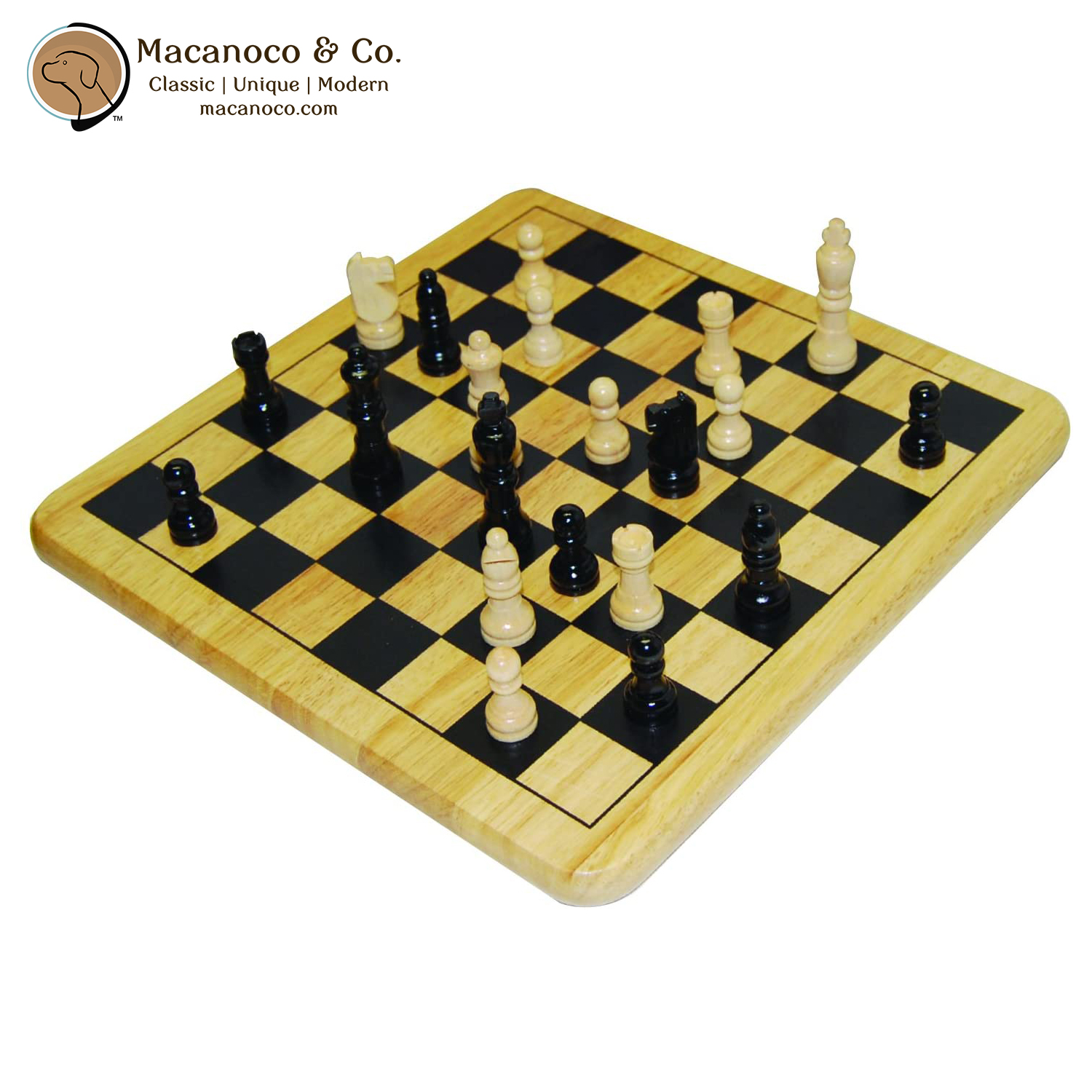 Cardinal Wood Chess Set - Macanoco and Co.