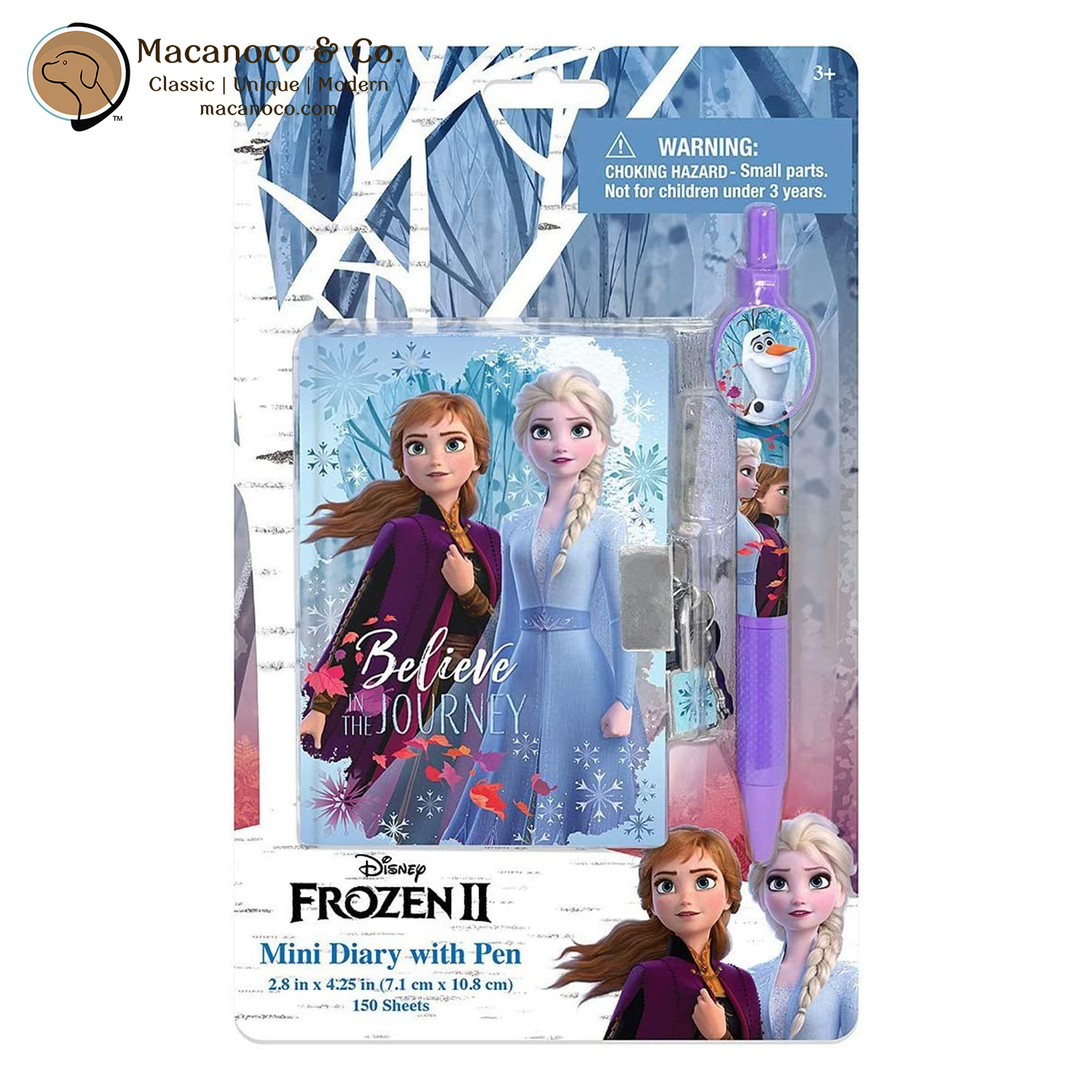 Disney Frozen II Mini Diary with Pen Set - Macanoco and Co.