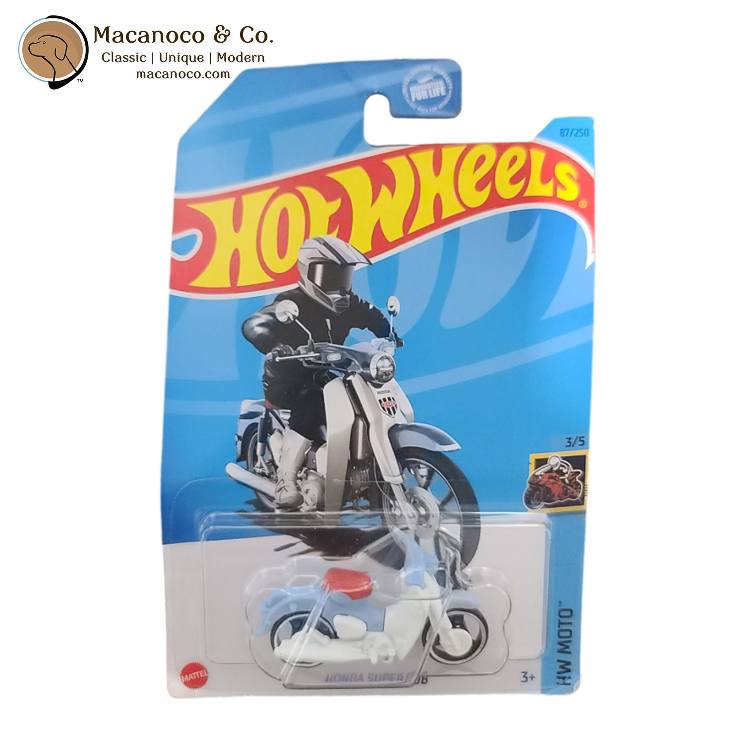 Hot Wheels Honda Super Cub, Blue/Red Toy - Macanoco and Co.