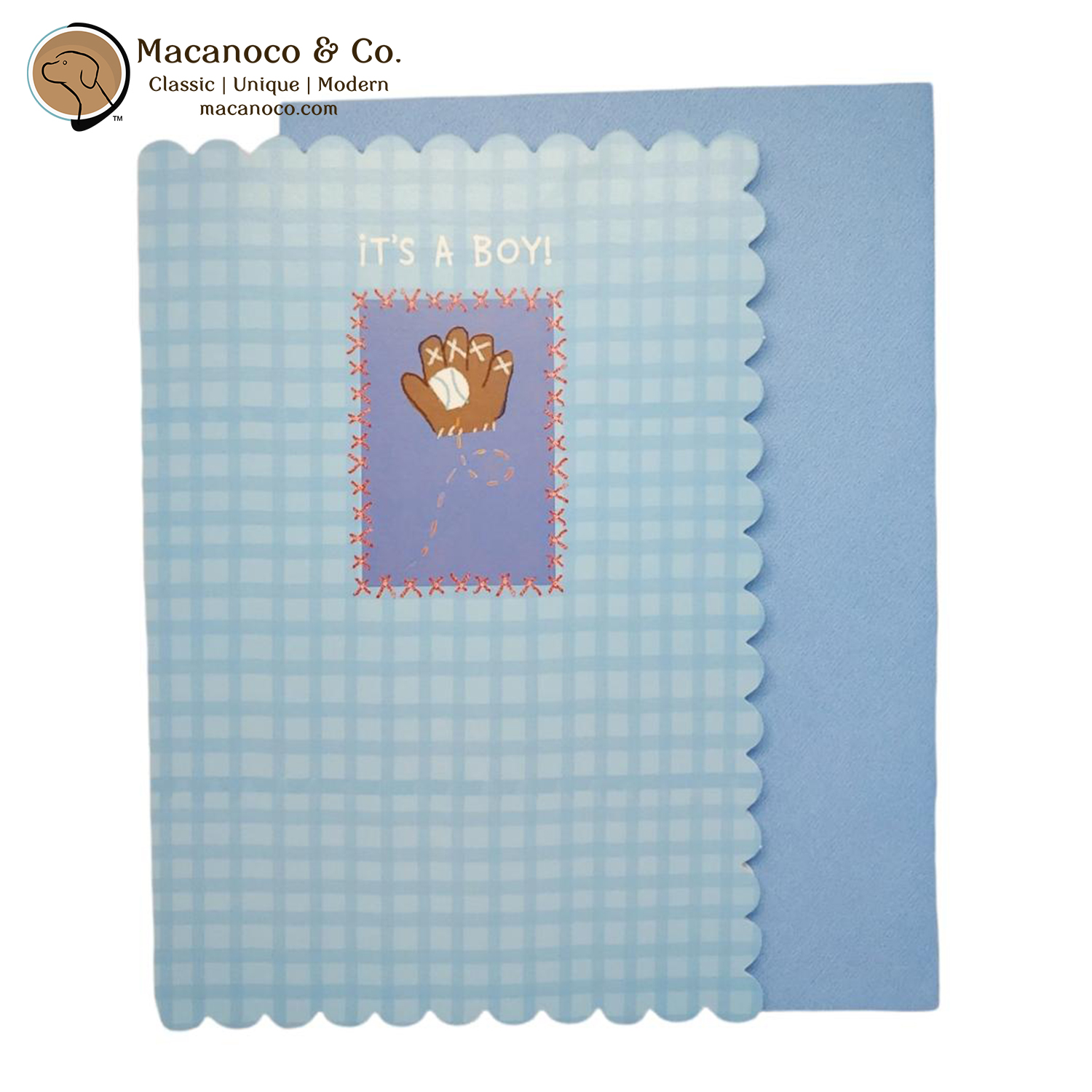 Hallmark It's A Boy! Baseball Mitten Greeting Card - Macanoco and Co.