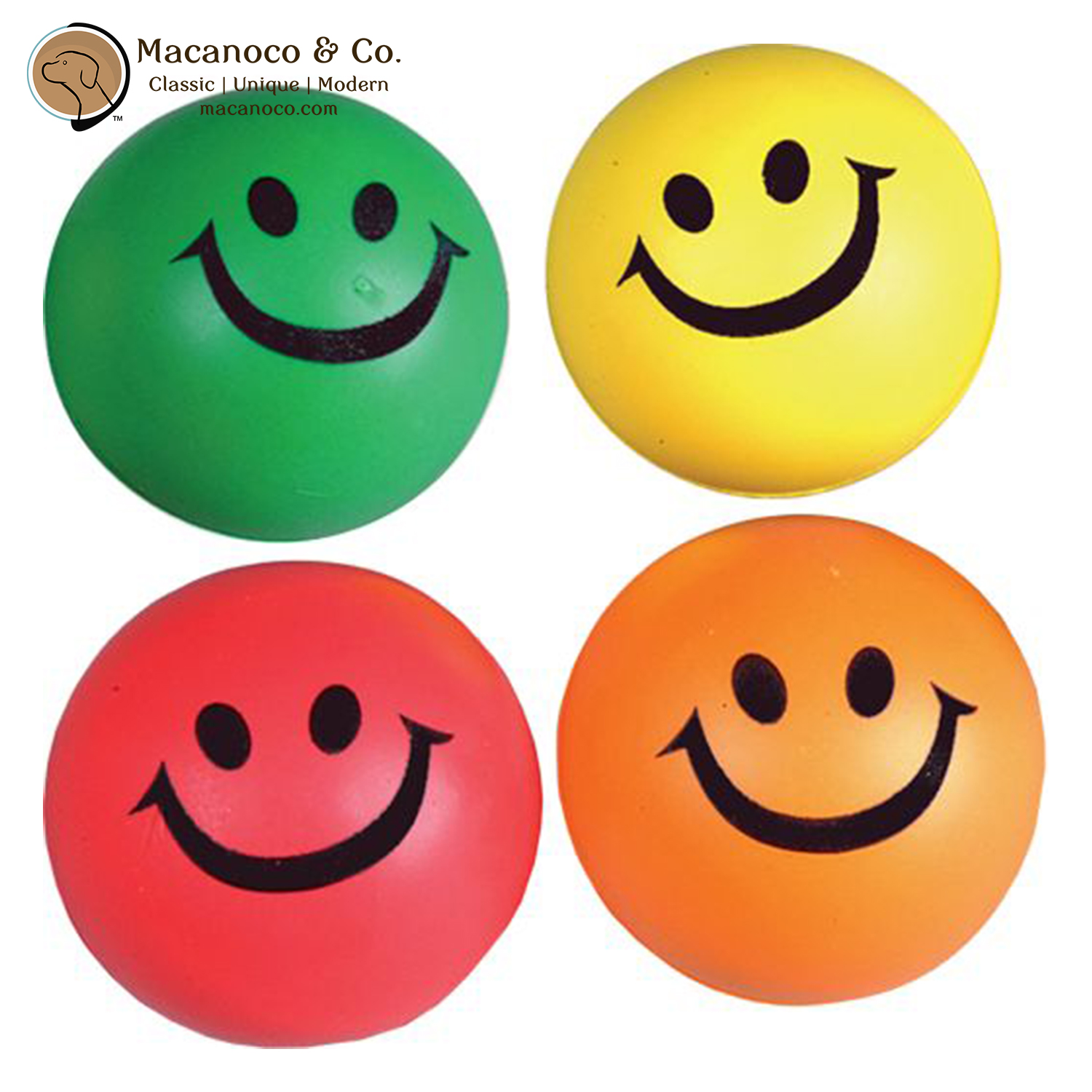 The Toy Network Color Smiley Face Stress Ball - Macanoco and Co.