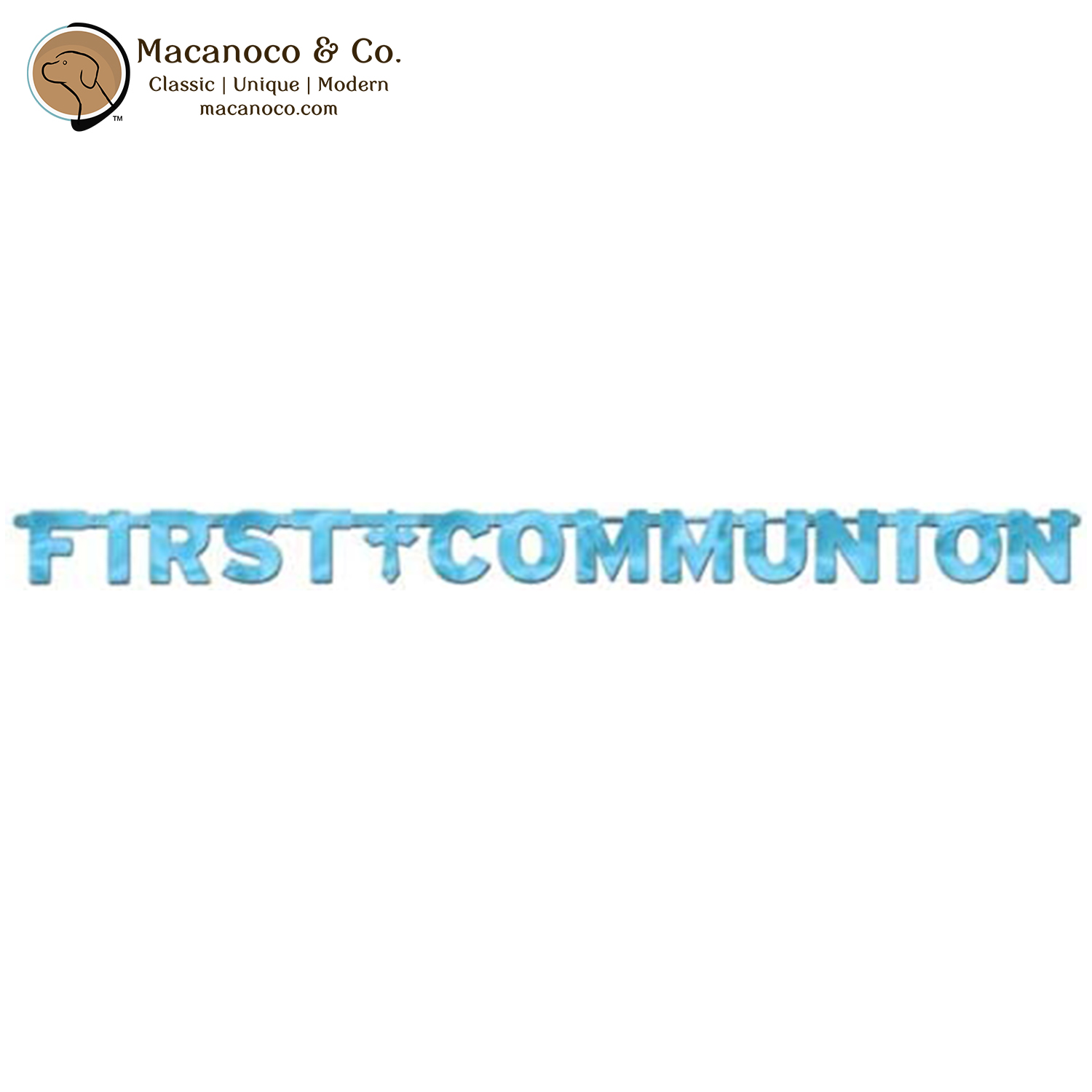 Amscan First Communion Letter Banner - Macanoco and Co.