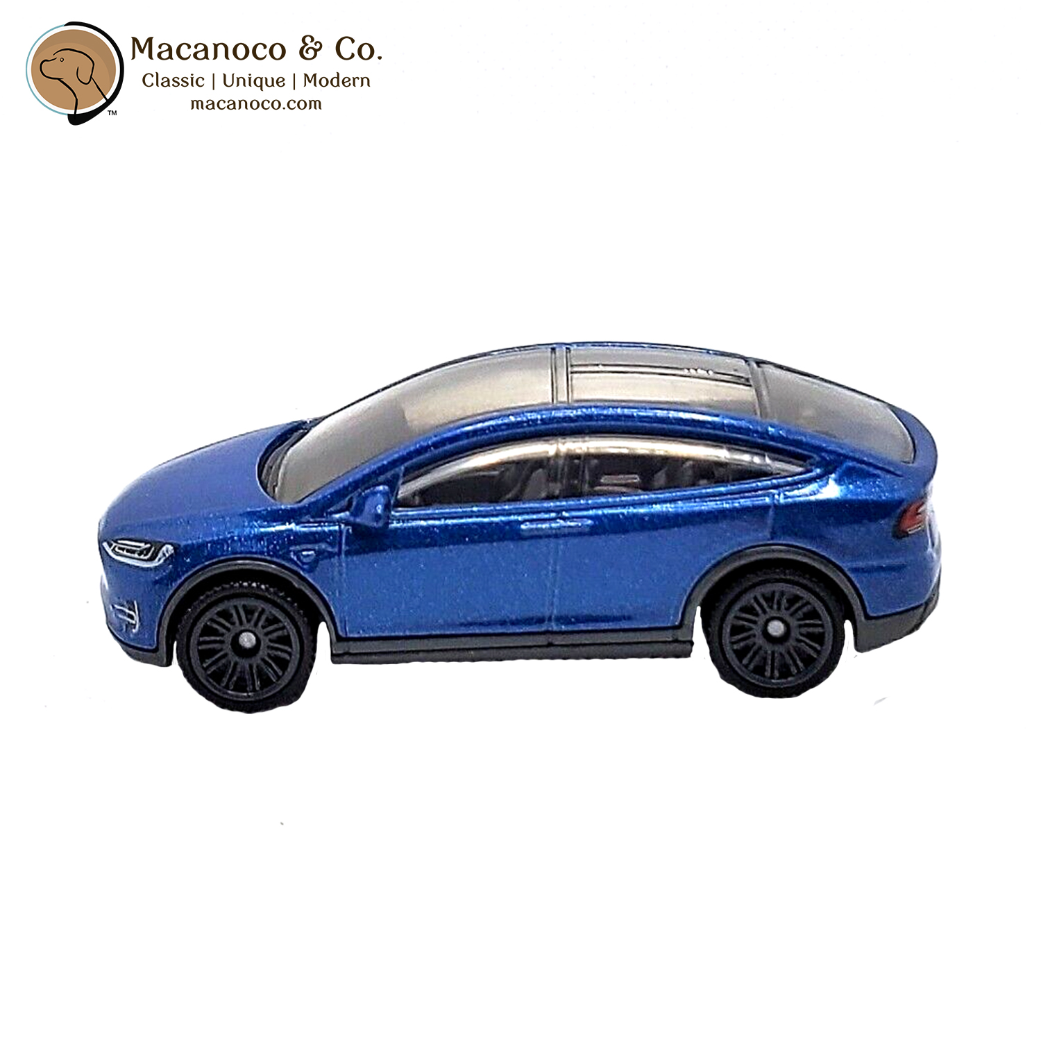 Matchbox Tesla Model X, Blue Toy - Macanoco and Co.