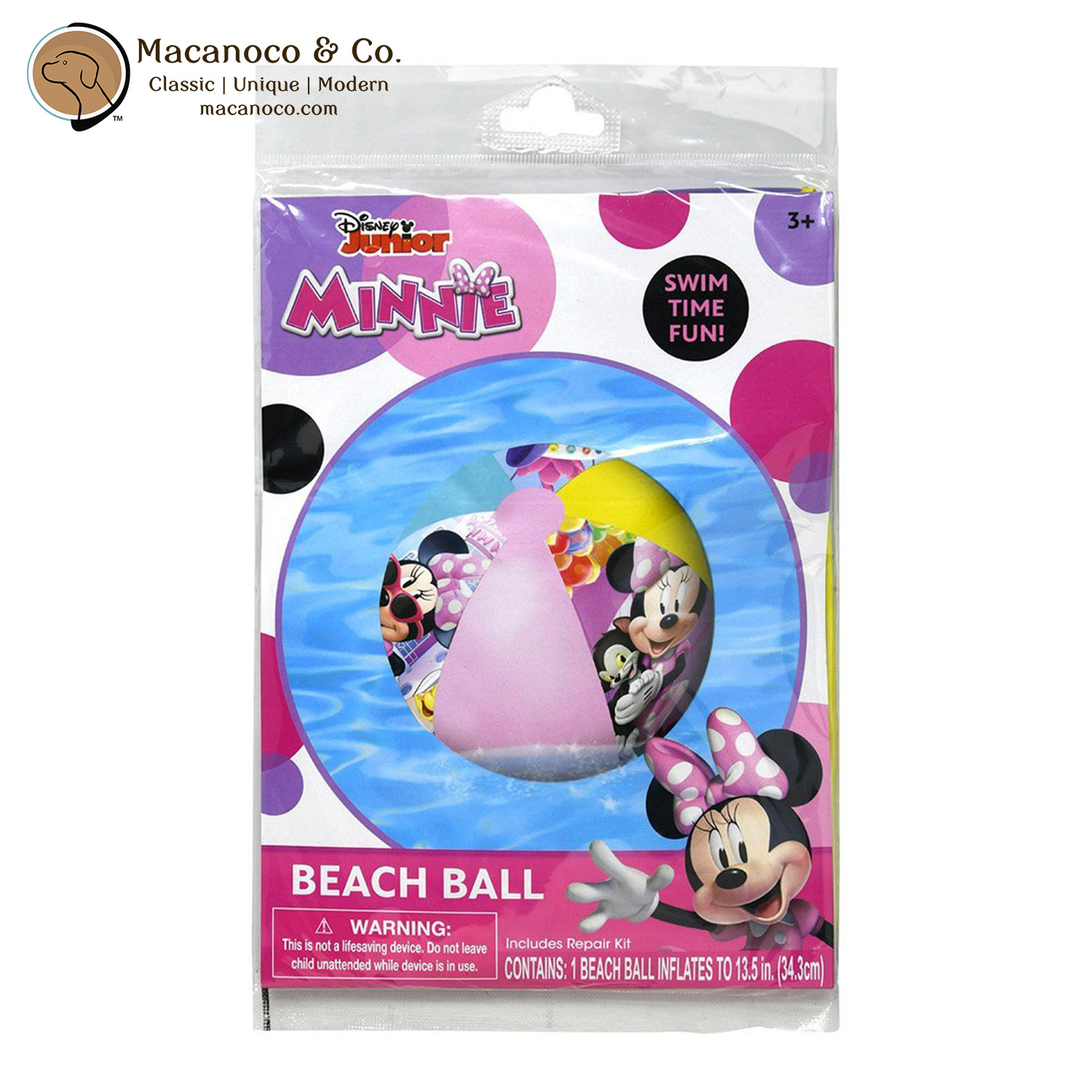 Disney Junior Minnie Mouse Bowtique Beach Ball - Macanoco and Co.