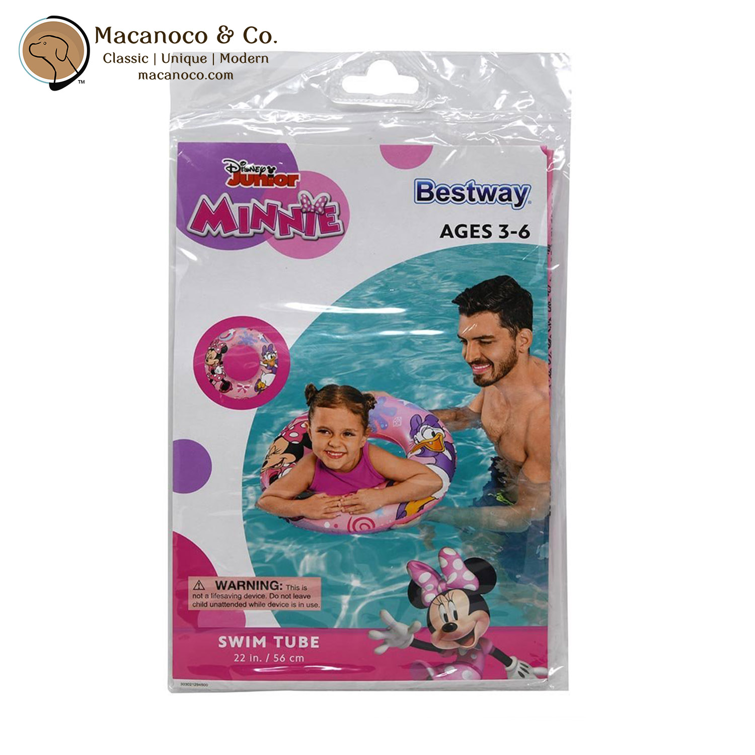 Disney Junior Minnie Mouse Bowtique Swim Tube Ring - Macanoco and Co.