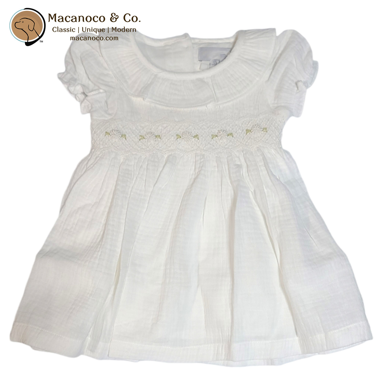 Macanoco and Co. OB Maria Smocked Gauze Dress - Macanoco and Co.