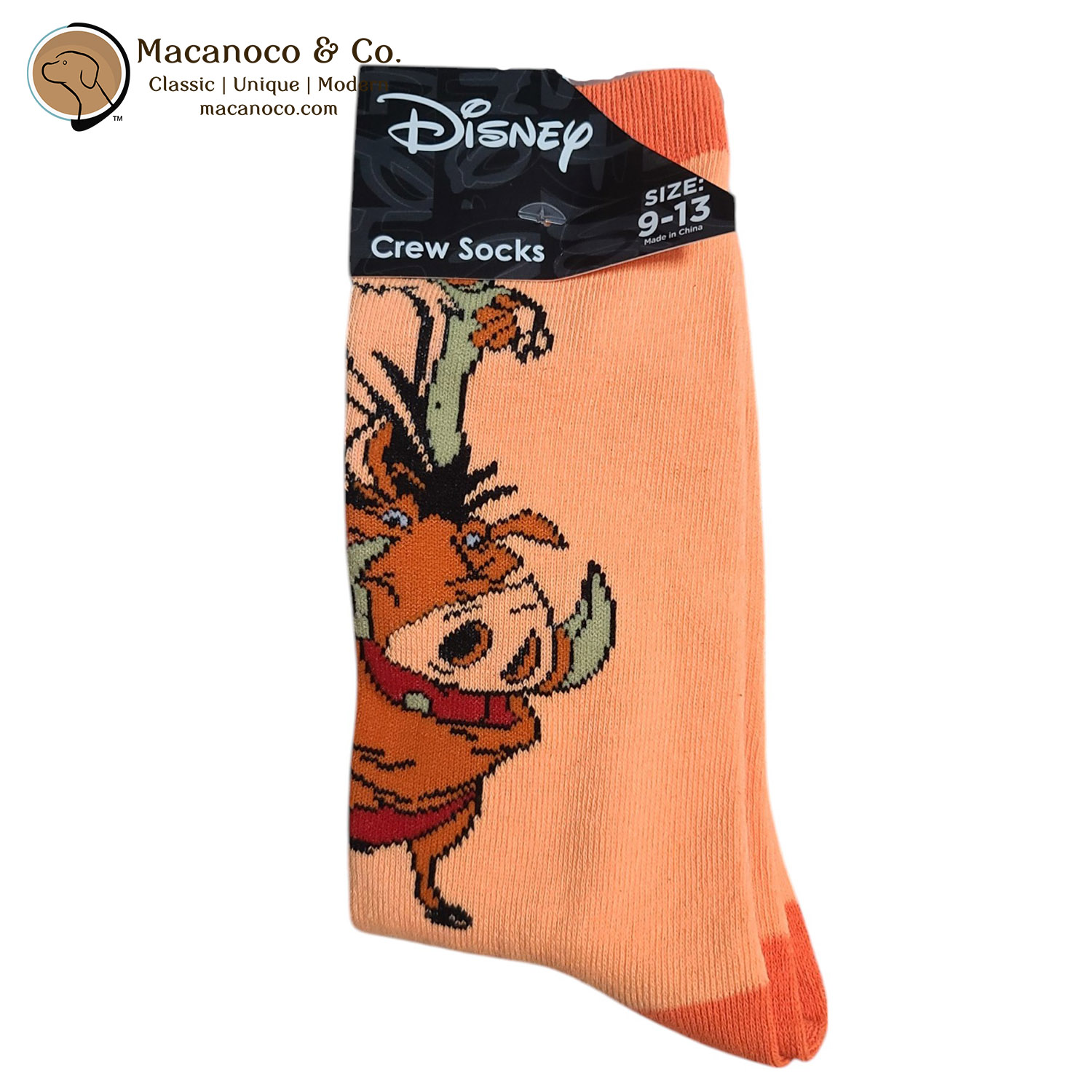 Disney The Lion King Timon & Pumba Crew Socks - Macanoco and Co.