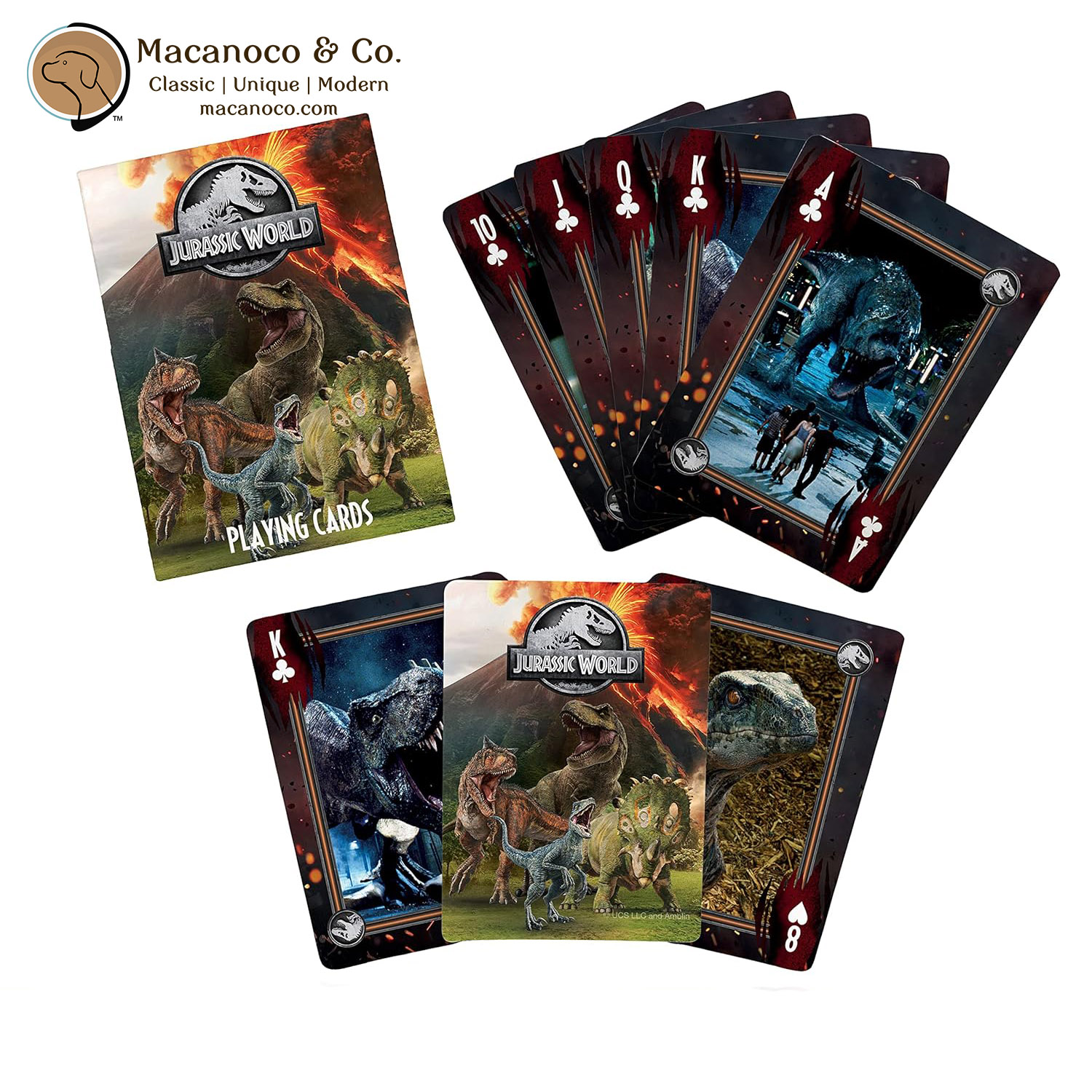 Jurassic World Playing Cards - Macanoco and Co.